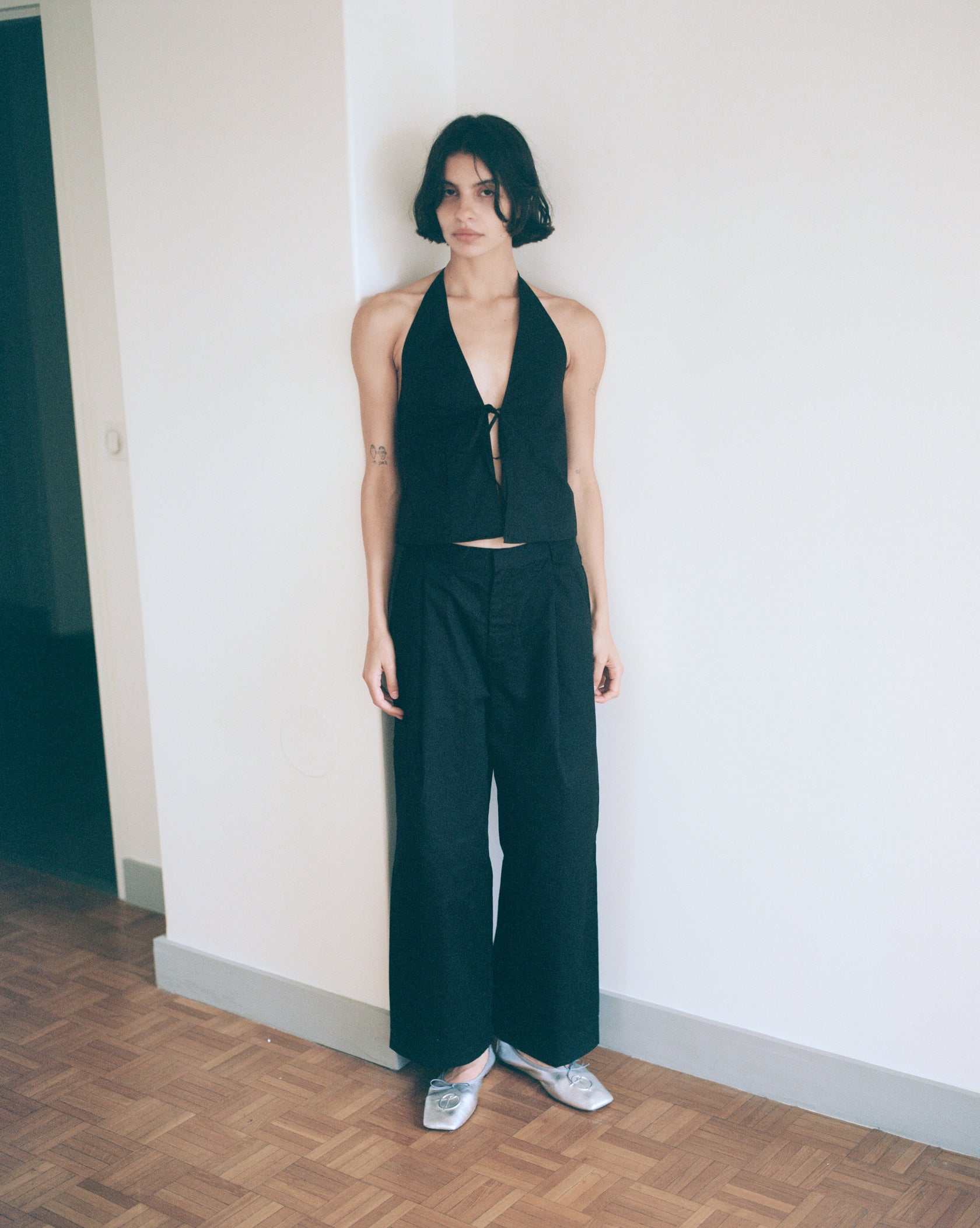 Open Halter Top - Black – Deiji Studios