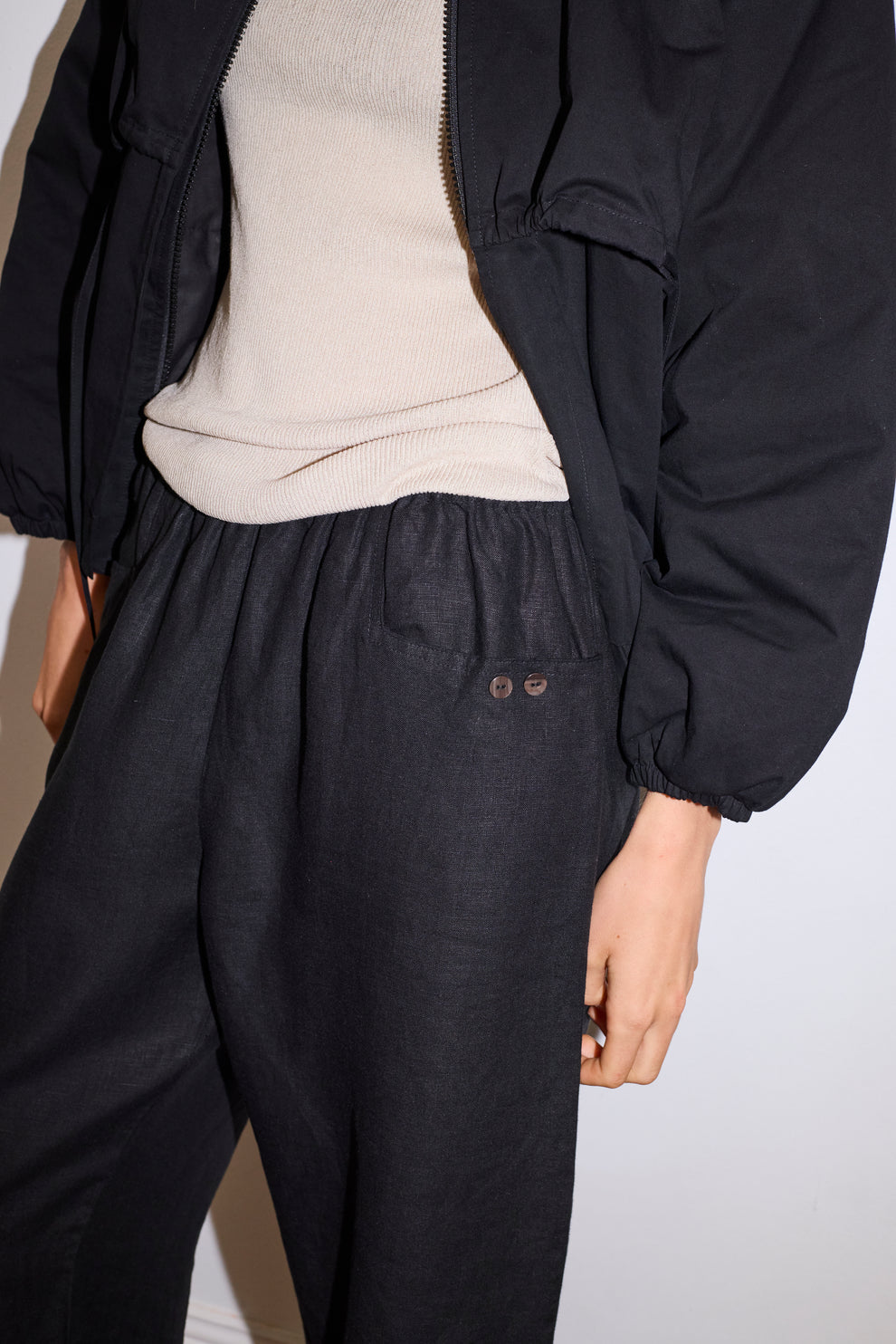 Double Layered Jacket - Black